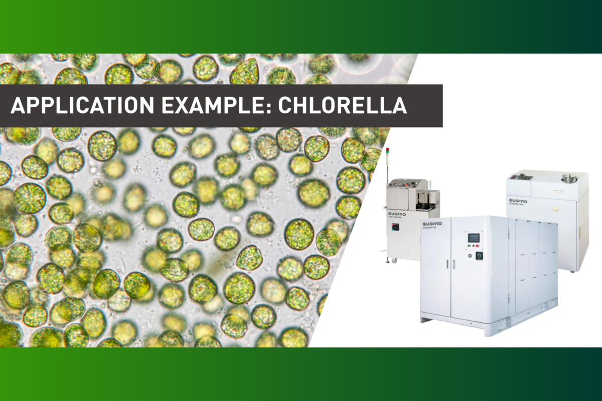 Chlorella Cell Wall Disruption with High-Pressure Wet Jet Milling